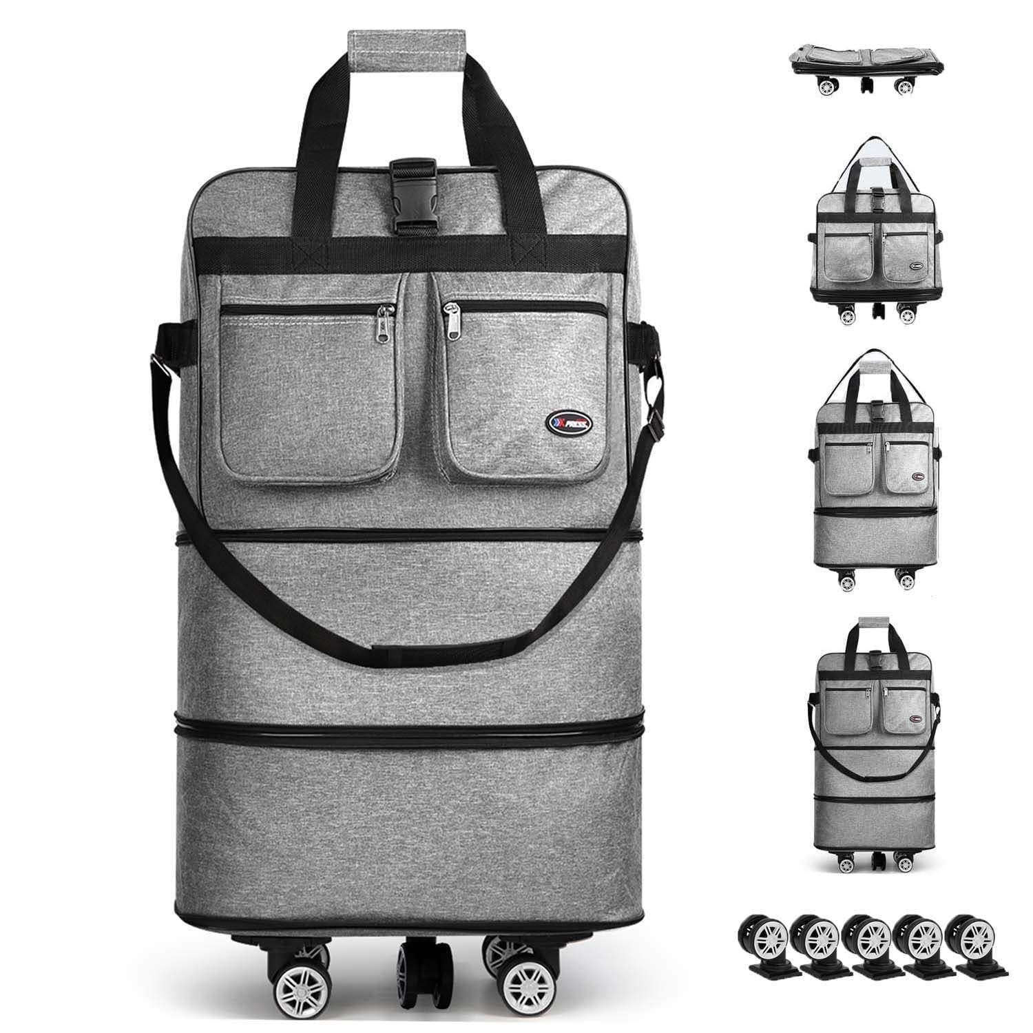 30" 36" 40" Expandable Foldable Luggage Bag,Collapsible Suitcases with ...