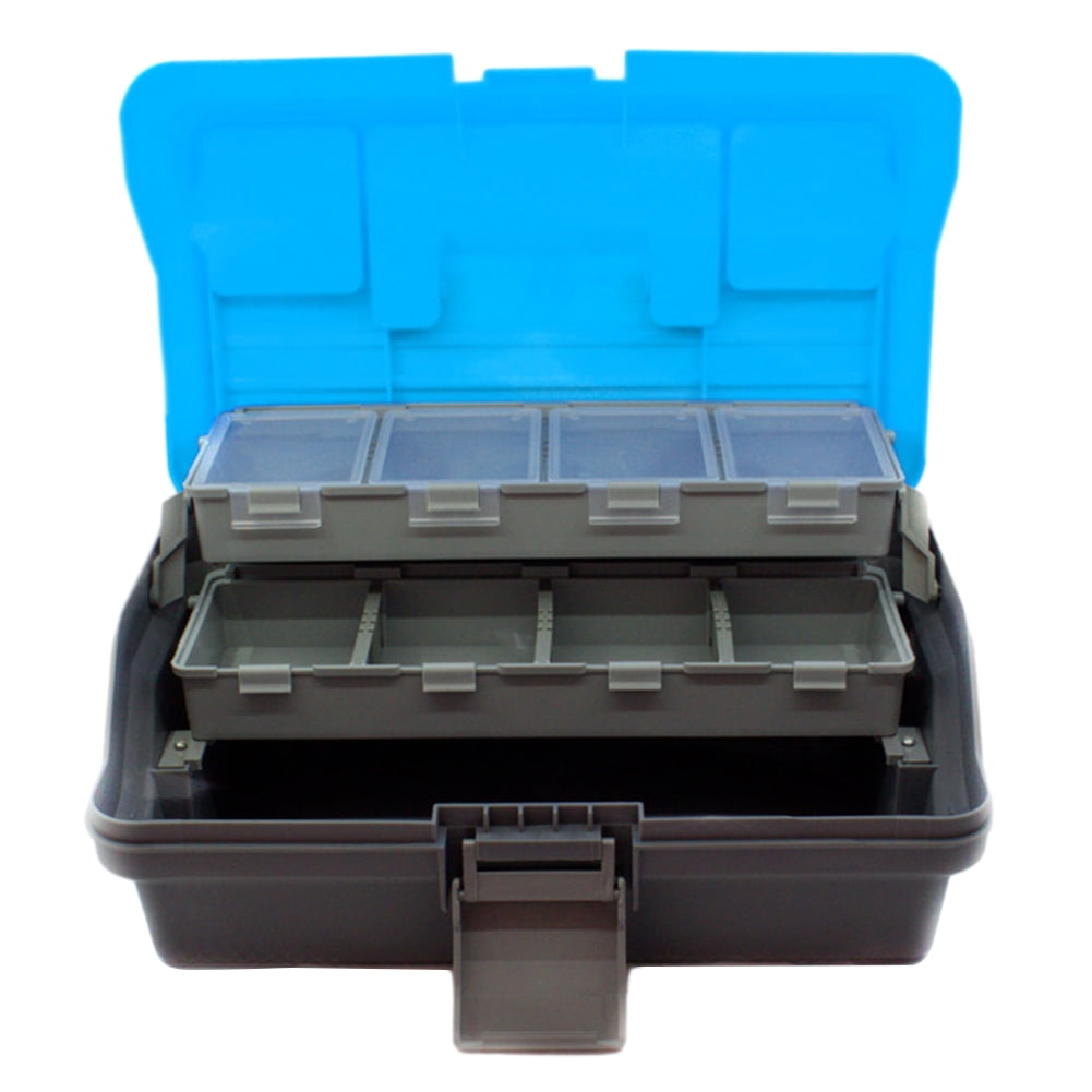 3-Layer Folding Fish Hook Lure Box Multipurpose Hardware Storage Box ...