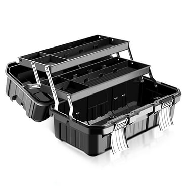 Erie Tools® Rolling Mobile Portable Toolbox with Foldable Handle & 3 ...