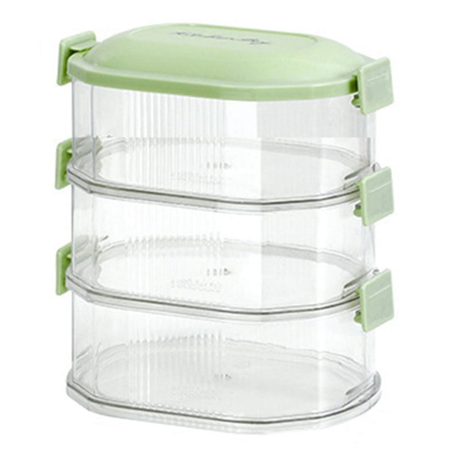 3 Layer Food Storage Containers with Lid Plastic Removable Stackable ...