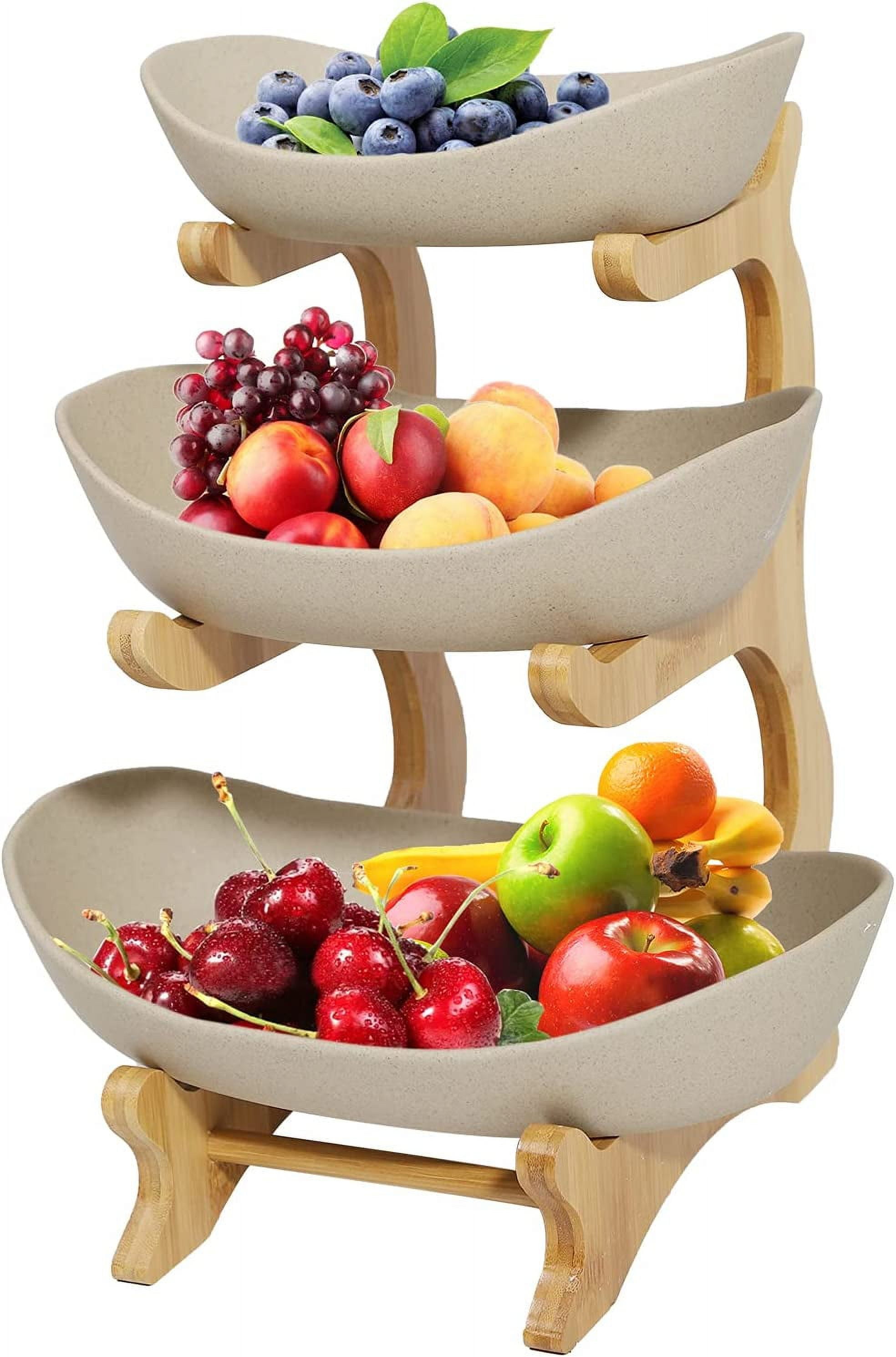 3 Layer Fruit Tray Storage Rack Vegetables Basket Kitchen Organizer ...