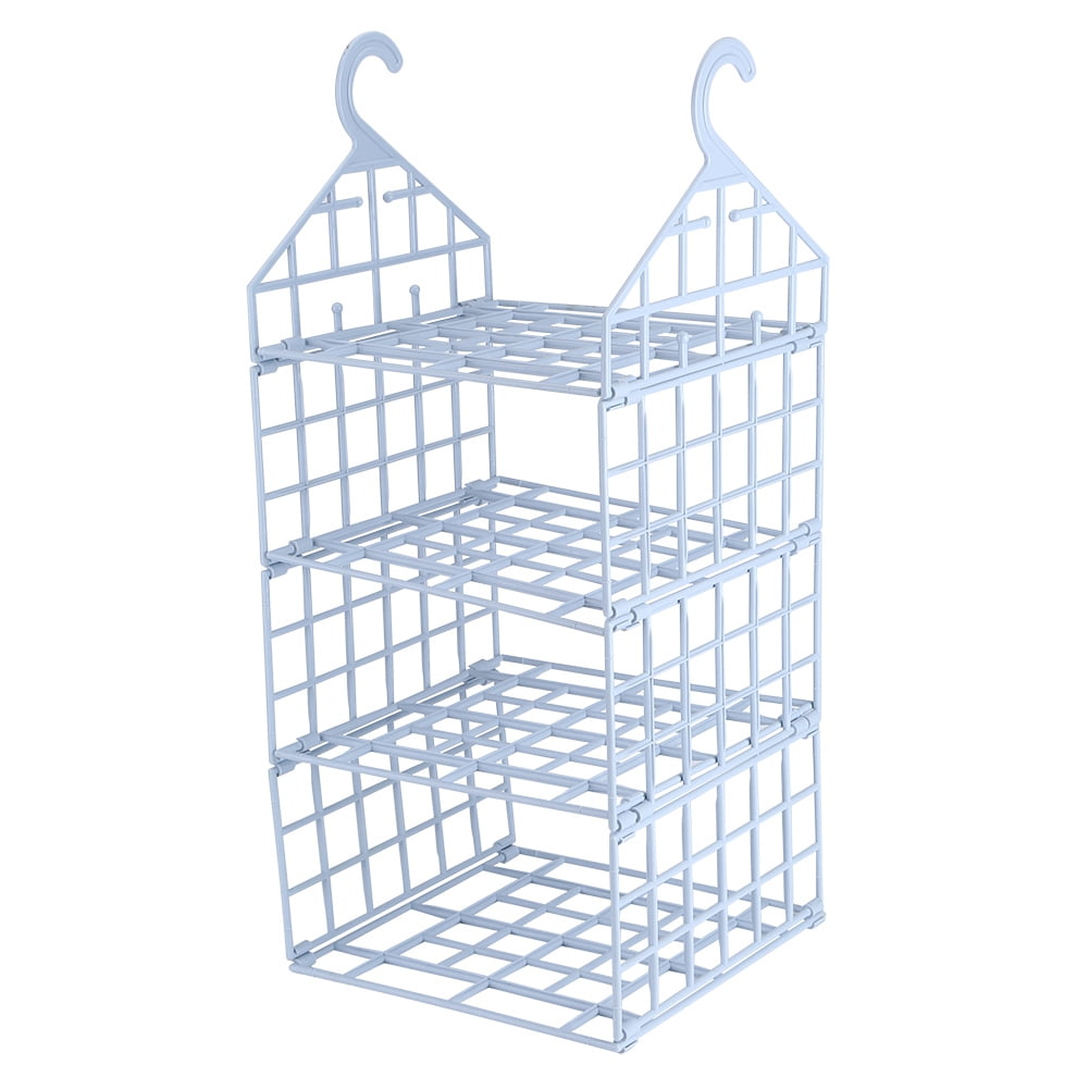 3 Layer Hanging Wardrobe Storage Rack Organizer with Ventilated Design ...