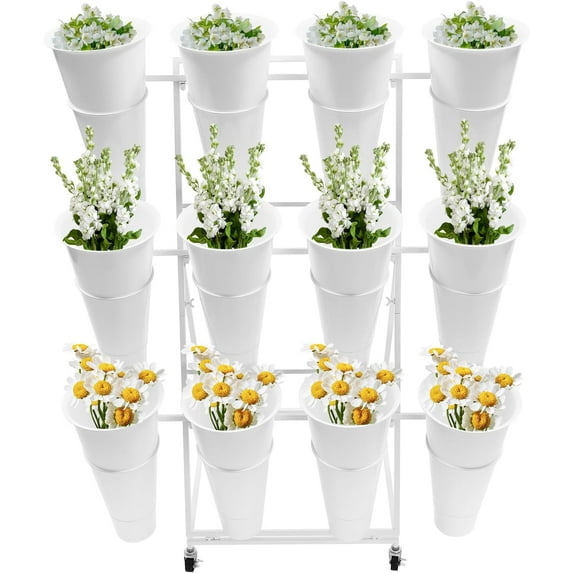 3-Layer Iron Flower Display Stand, Modern Flower Plant Display Stand ...