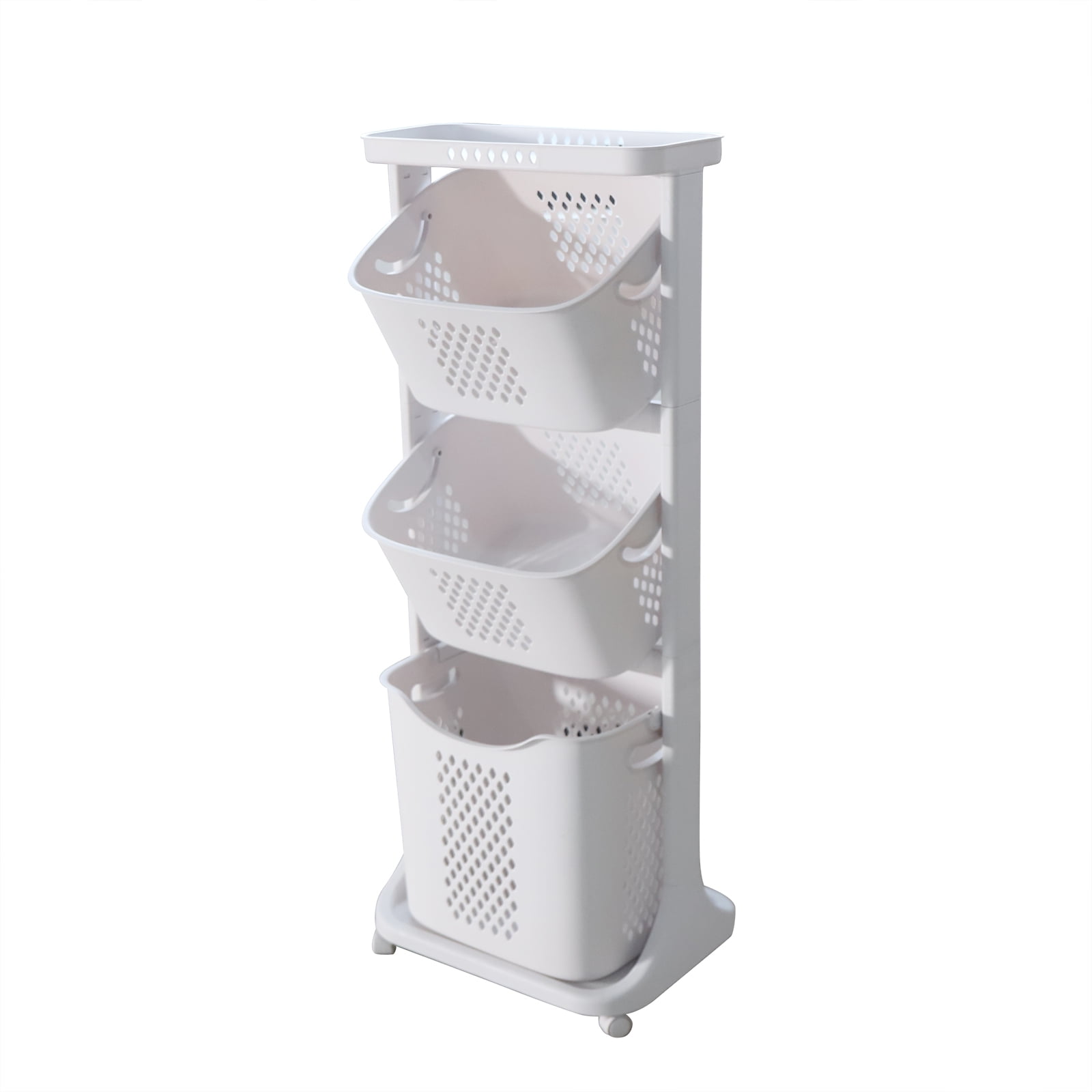 3-Layer Laundry Basket Storage Basket Layered Storage, Hollow Design ...