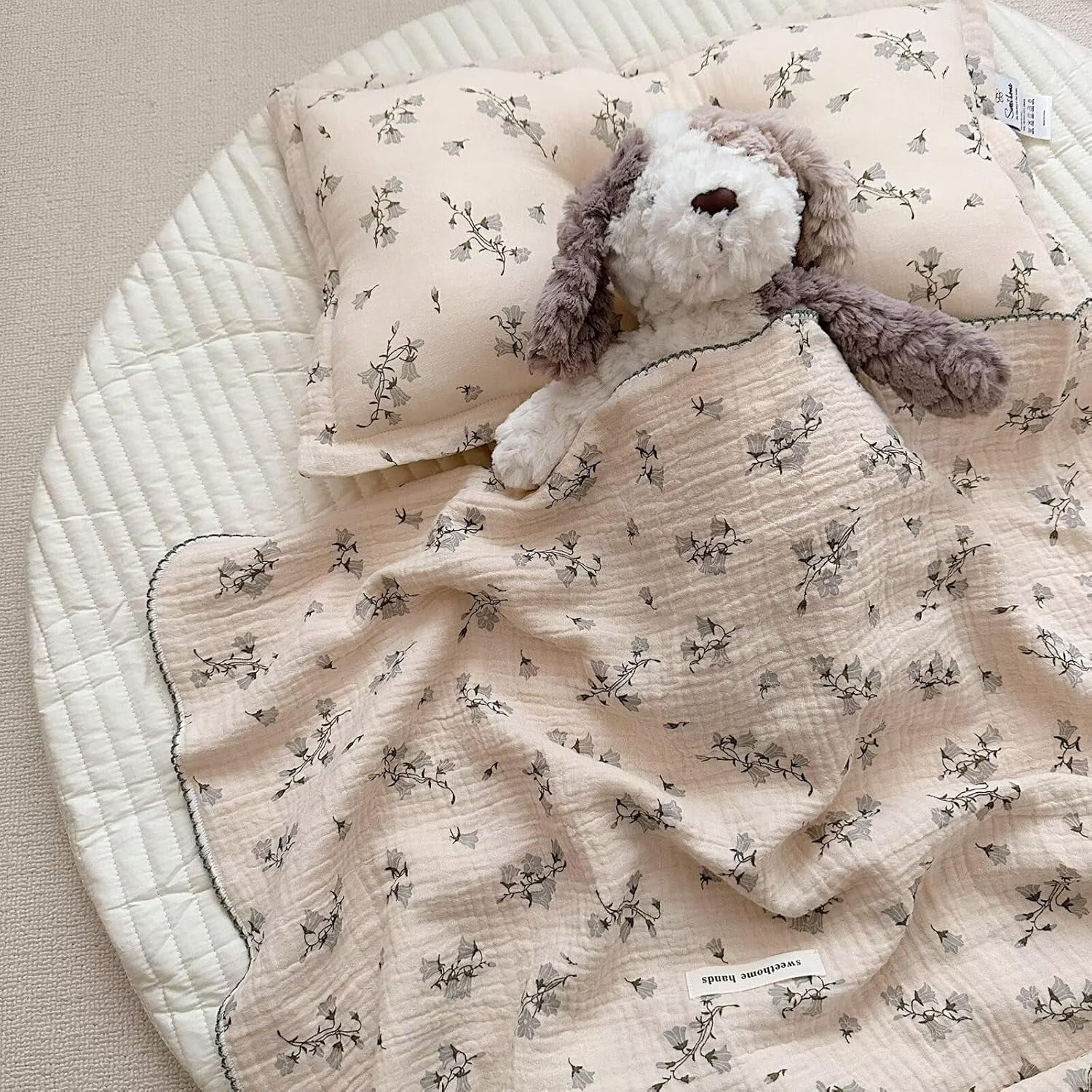 3 Layer Muslin Toddler Blanket Baby Bed Blankets Swaddle Blankets for ...