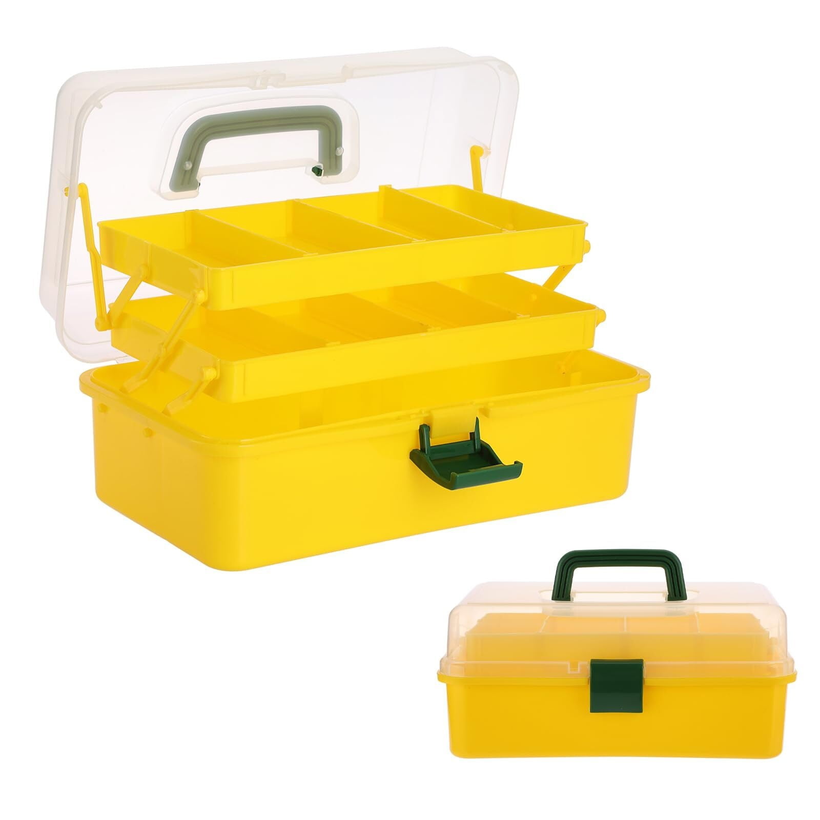 3-Layer Plastic Dividing Storage Box Craft Organizer and Storage with ...