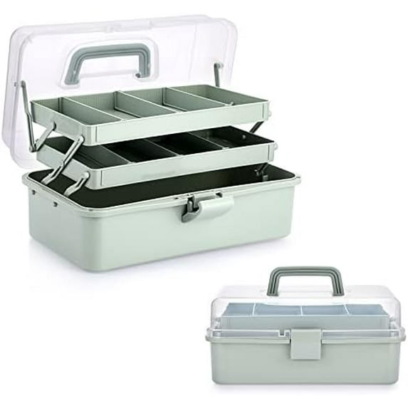 3-Layer Plastic Dividing Storage Box Craft Organizer and Storage with ...