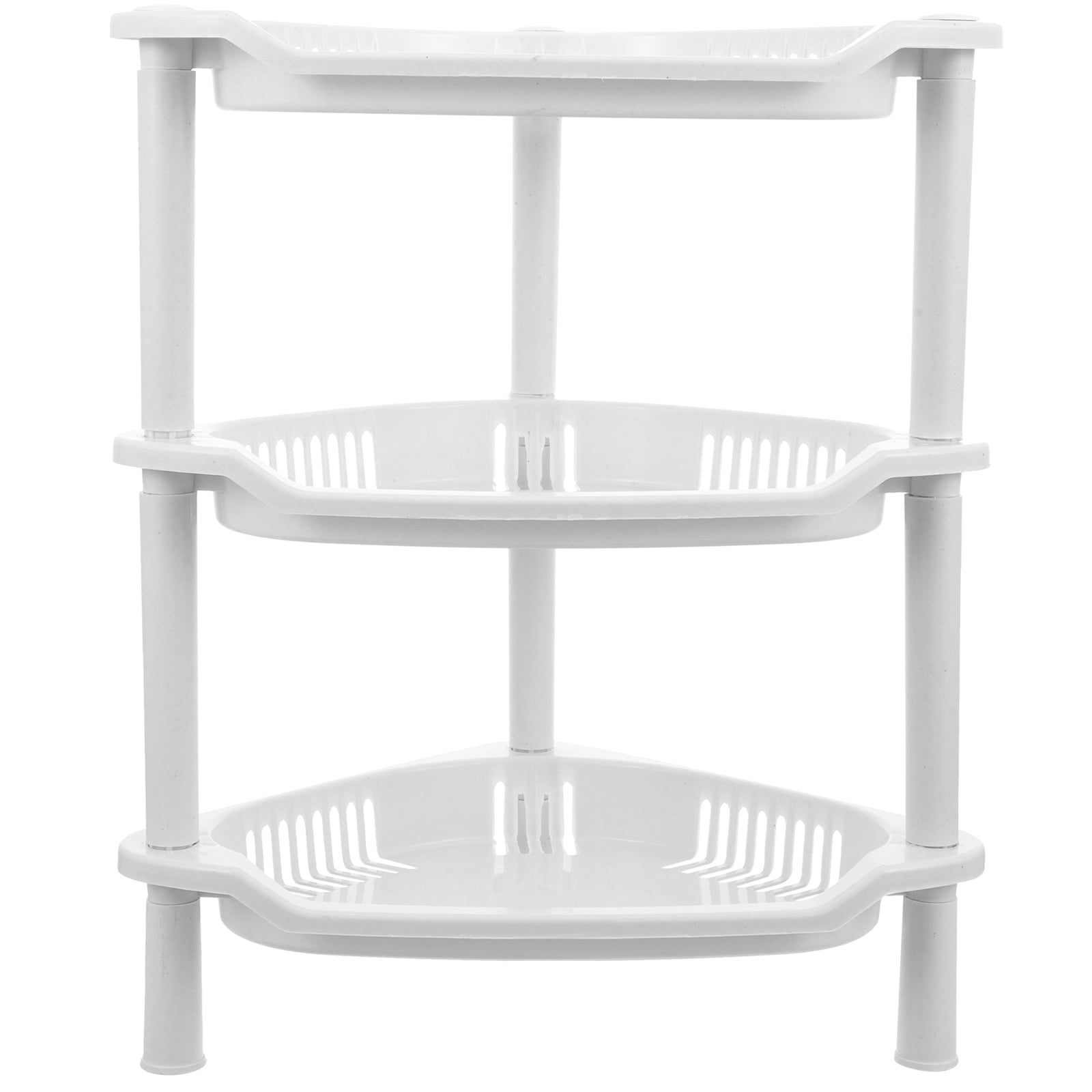 3 Layer Plastic Small Storage Shelves Plastic Basket Corner Shelf ...