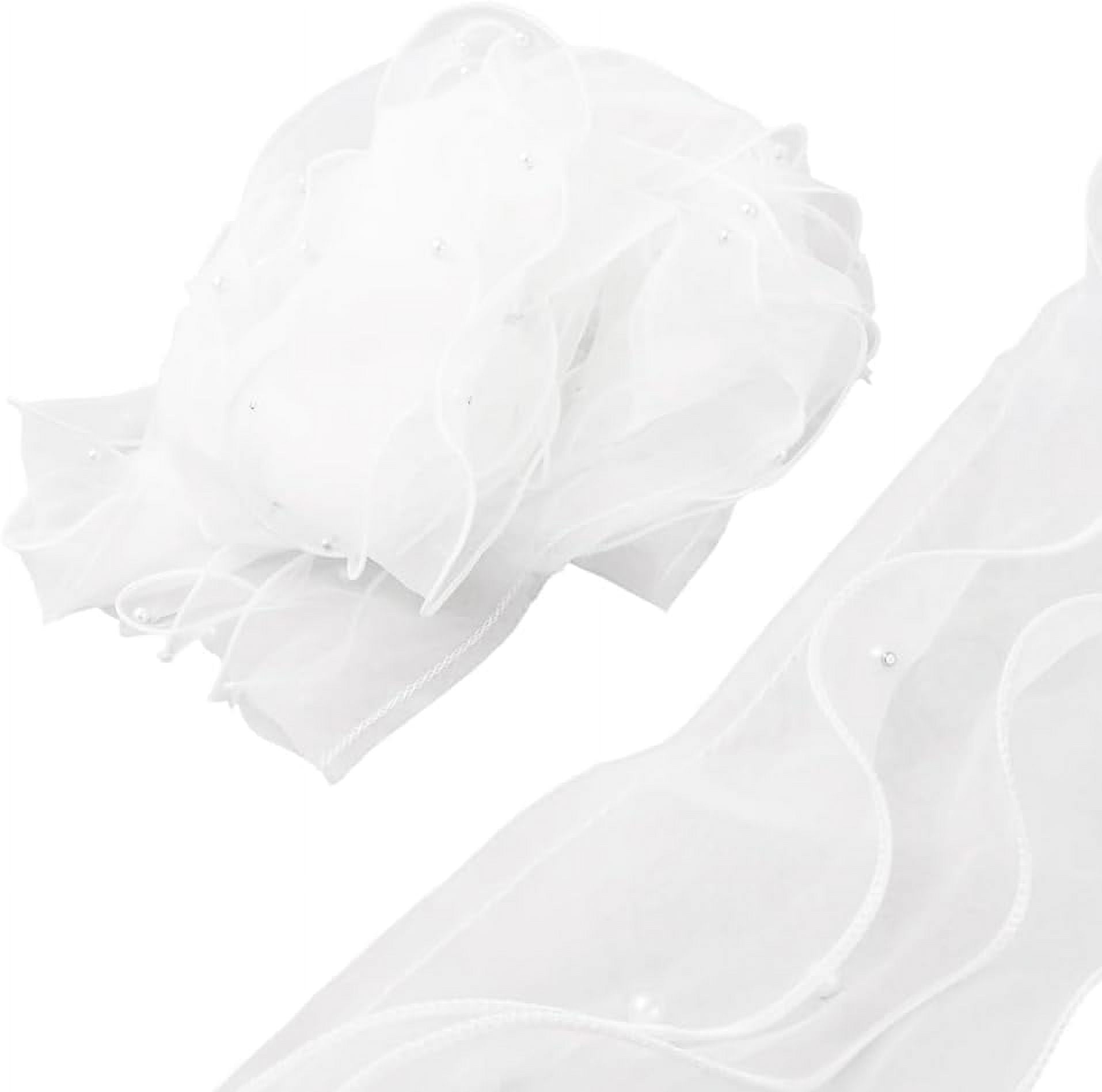 3 Layer Pleated Lace Ribbon 4 inch Wide White Lace Ruffle Trim Ribbon Gathered Wave Edging Lace ...