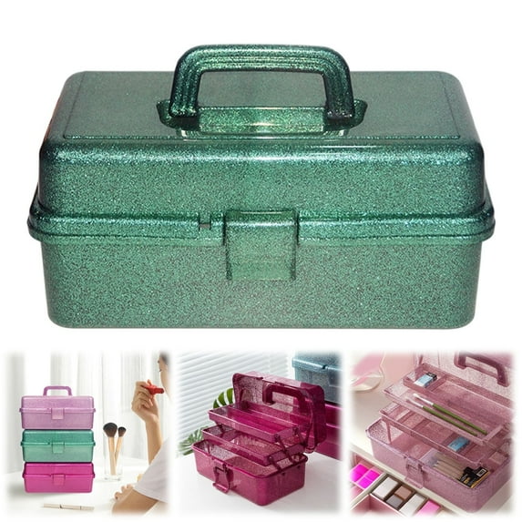 3 Layer Storage Box with Lid - Reusable Plastic Organizer, Home & Craft ...