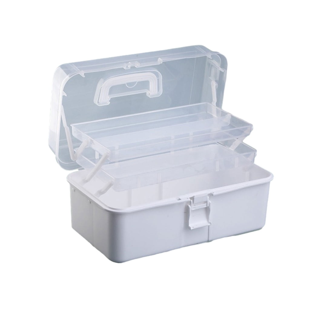 3 Layer Storage Box Multifunction Organizers with Handle Storage Case ...