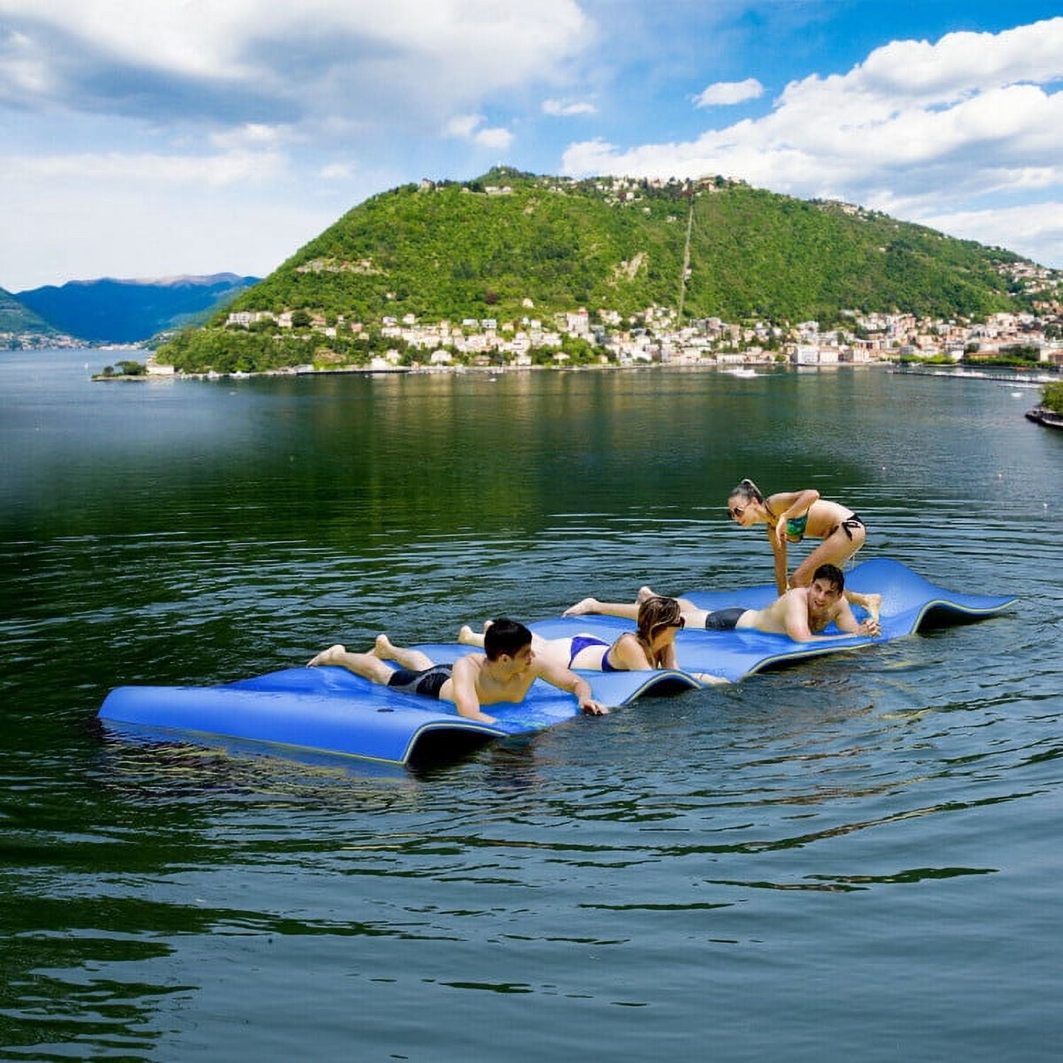 Alfombrilla Flotante de Espuma de 3 Capas para Actividades Acuáticas ...