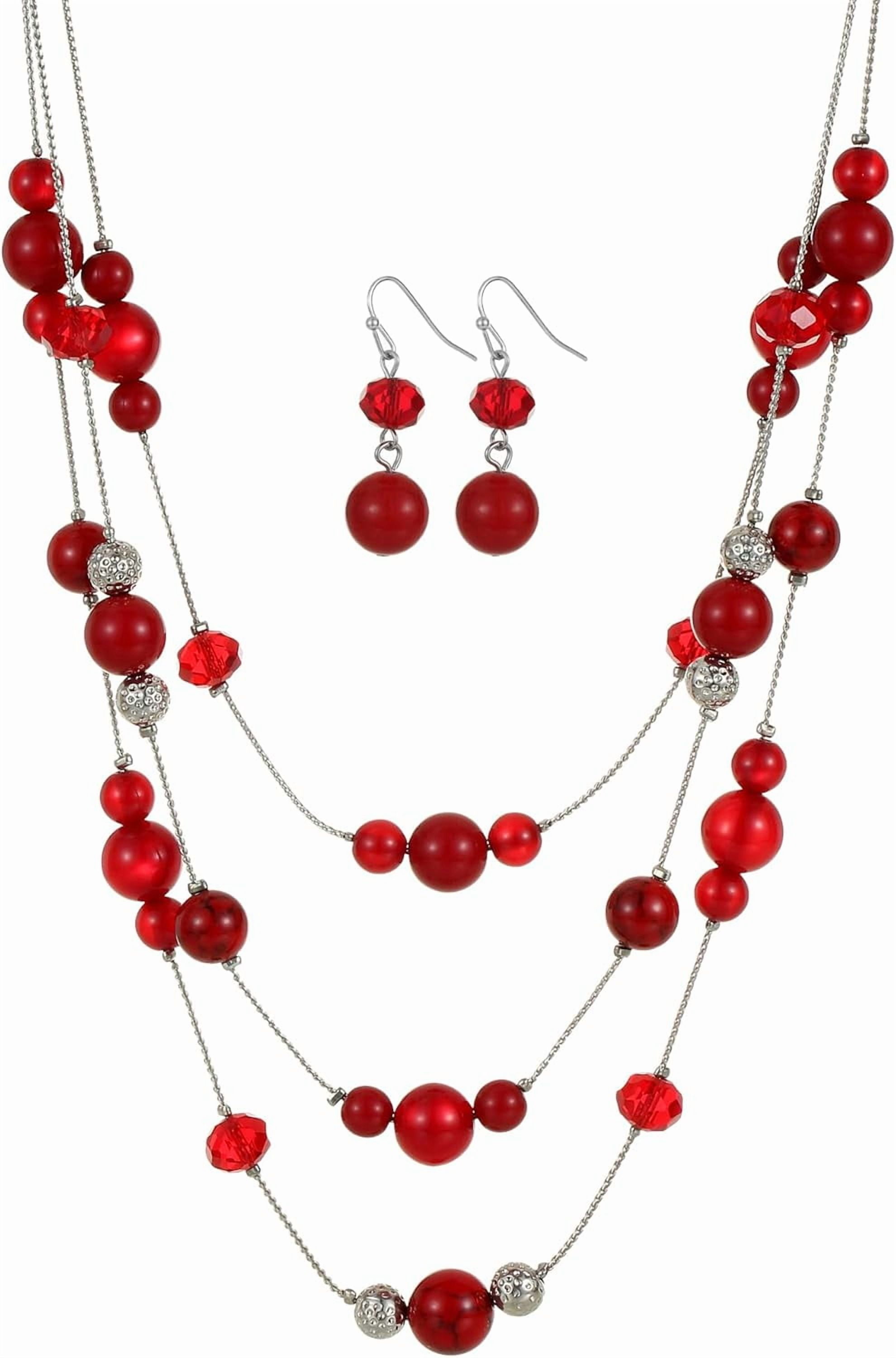 3 Layered Handmade Beads Necklaces 18-23” Dainty Chain Illusion ...