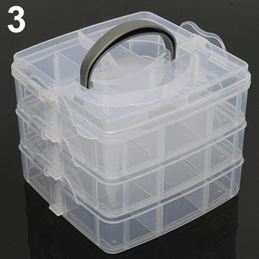Racing Butterfly 10PCS Mini Storage Box Transparent Square Plastic Box Empty Case for Jewelry ...
