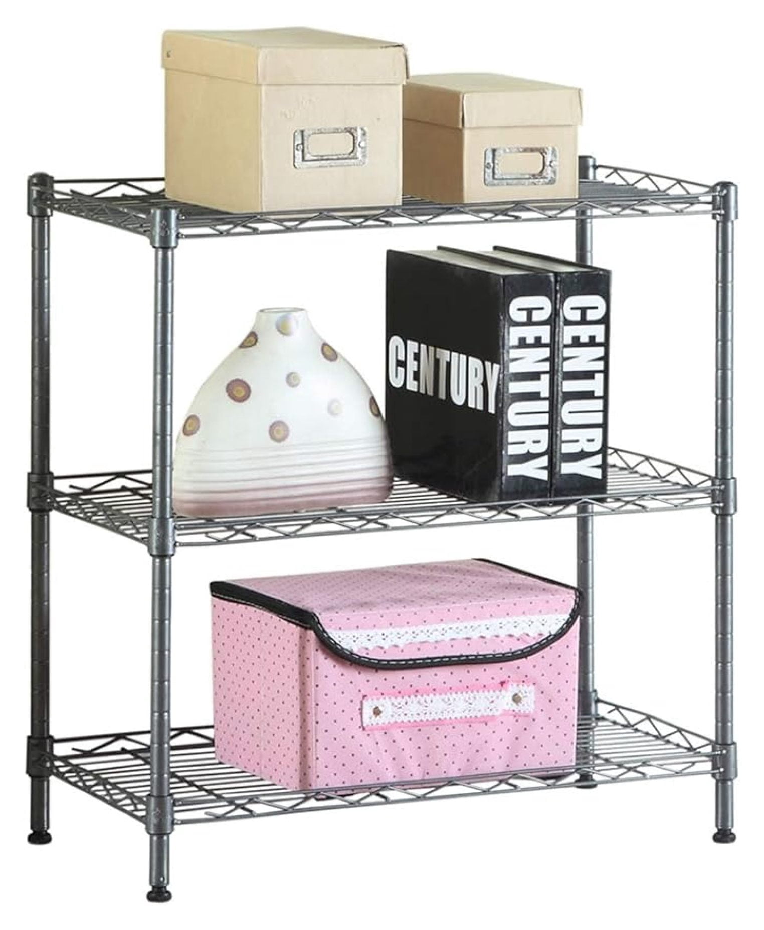 3 Layers Carbon Steel Wire Shelving & 3 Tier Shelving PP - Walmart.com