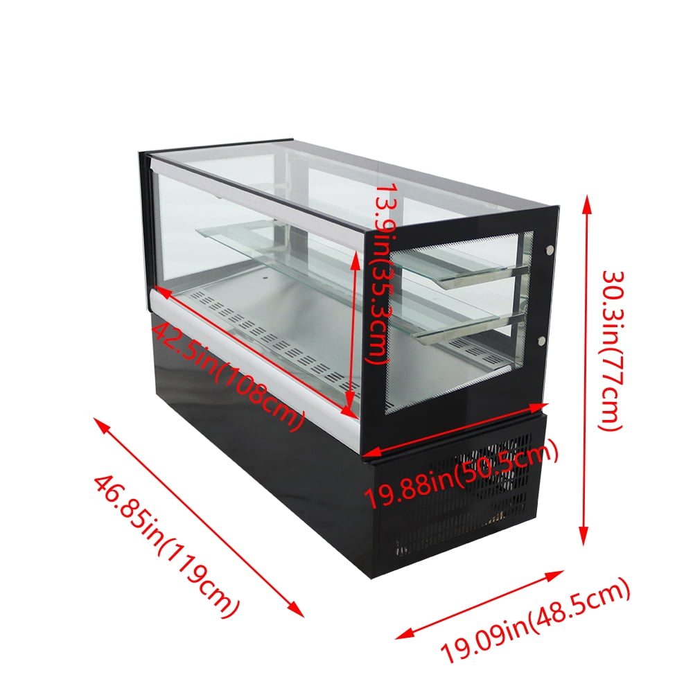 3 Layers Desktop Refrigerated Cake Display Cabinet Cake Display Case ...