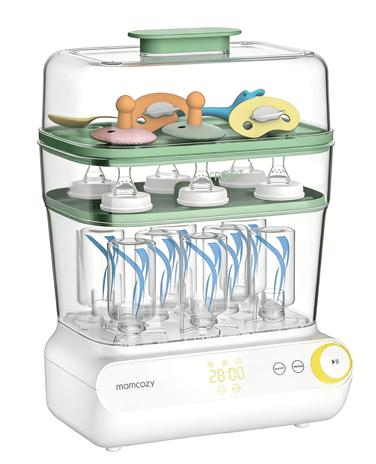 Momcozy Large Bottle Sterilizer and Dryer, 3 Layers Electric ...