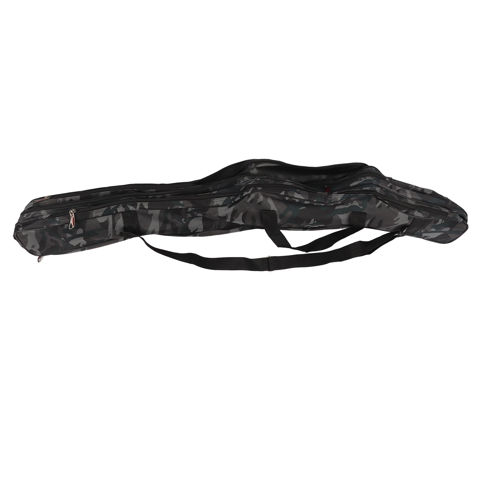 3 Layers Fishing Pole Bag Portable Folding Rod Carry Case Fishing Reel ...