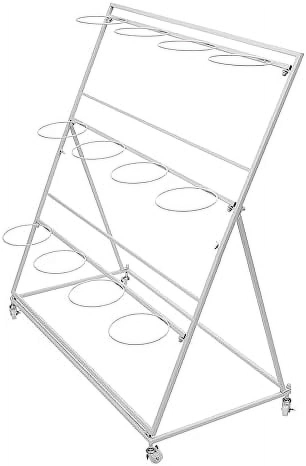 3 Layers Flower Display Stand, Flower Cart Display Stand with Wheels ...