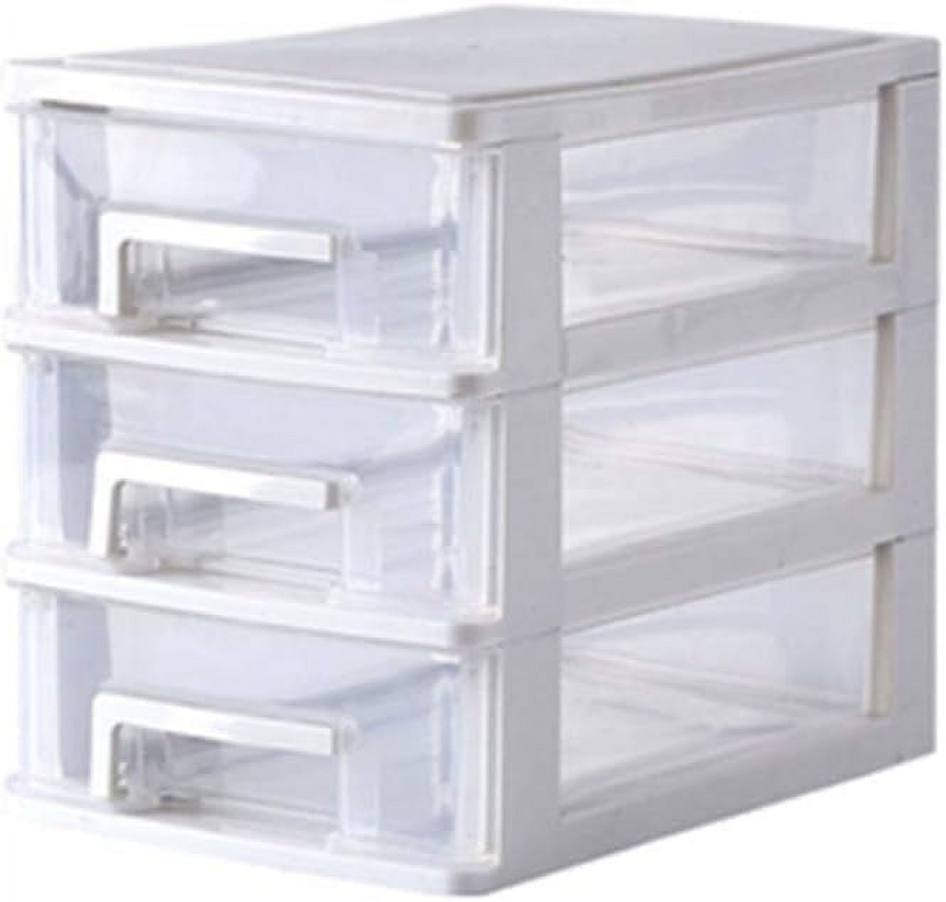 3 Layers Transparent Plastic Drawer Storage Box Organizer for Cosmetics ...