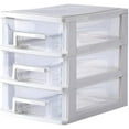 3 Layers Transparent Plastic Drawer Storage Box Organizer for Cosmetics ...