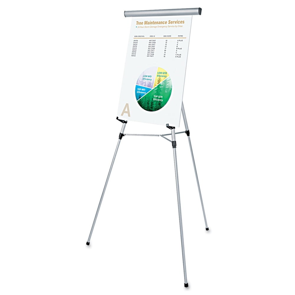 "Adjustable 3-Leg Aluminum Telescoping Easel with Pad Retainer, 34"" to ...