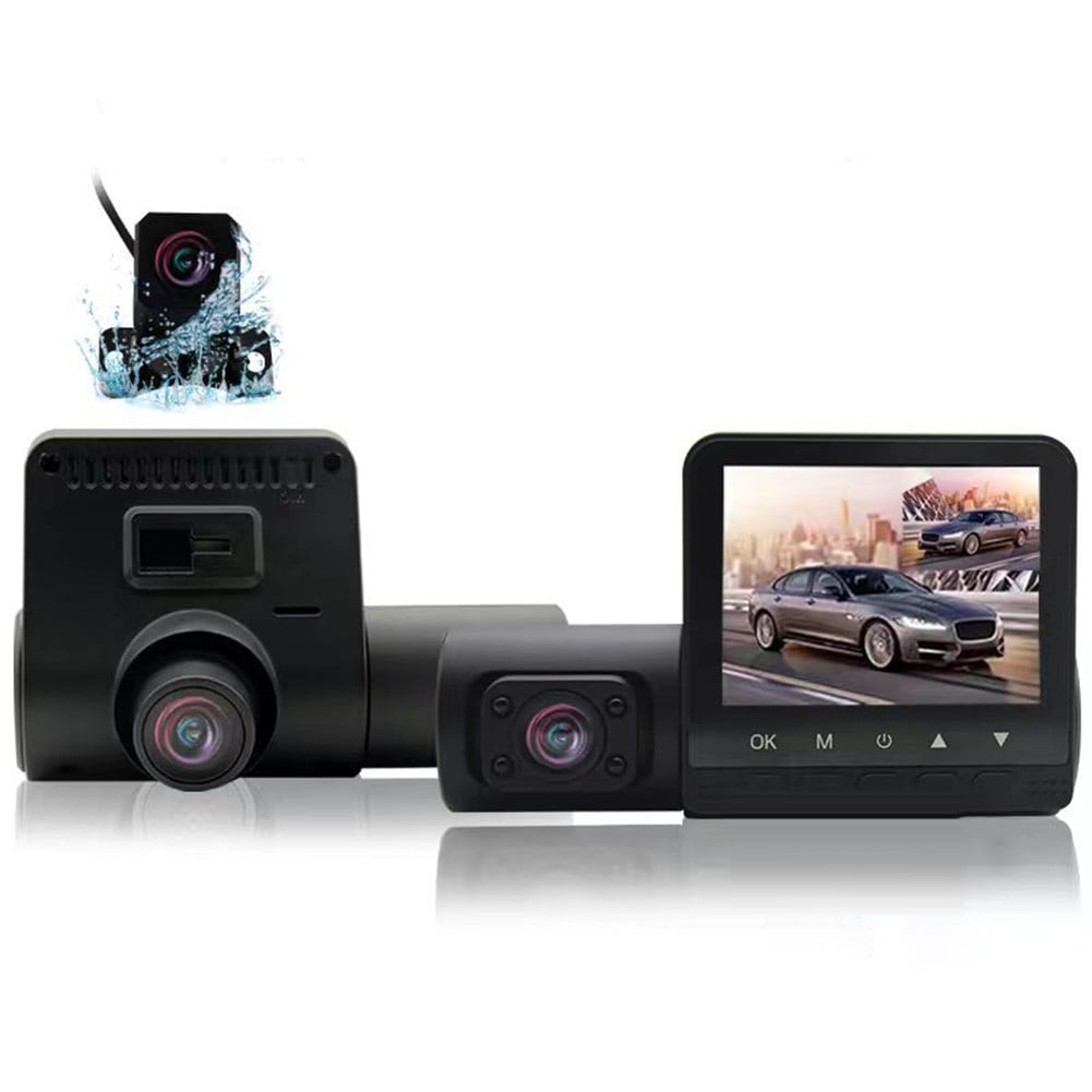 3-lens 1080P Car Dash Cam For night vision DVR Lens Camera Driving ...