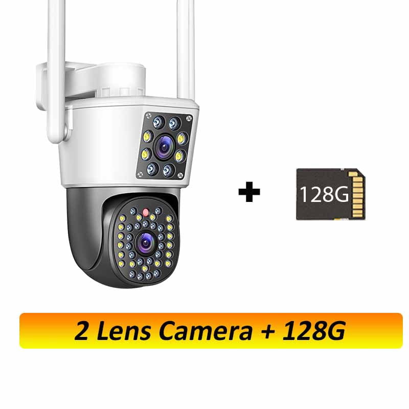 3 Lens 3 SCREENS WiFi Outdoor Camera Ai Motion Tracking Zoom PTZ 4K ...