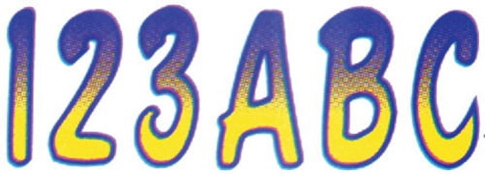 3" Letter Registration Kit Number Sticker Decals Boat Yellow Purple Sea ...