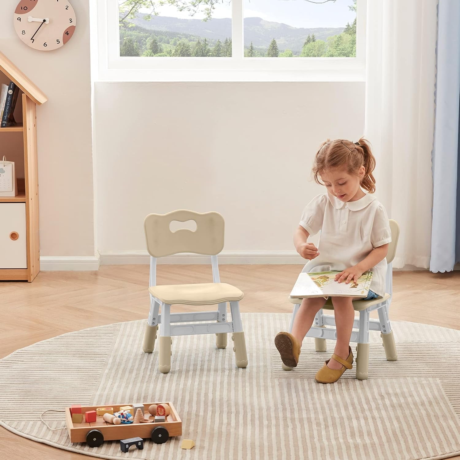 3 Level Height Adjustable Kids Chairs, Durable Chair for Kids Indoor or ...