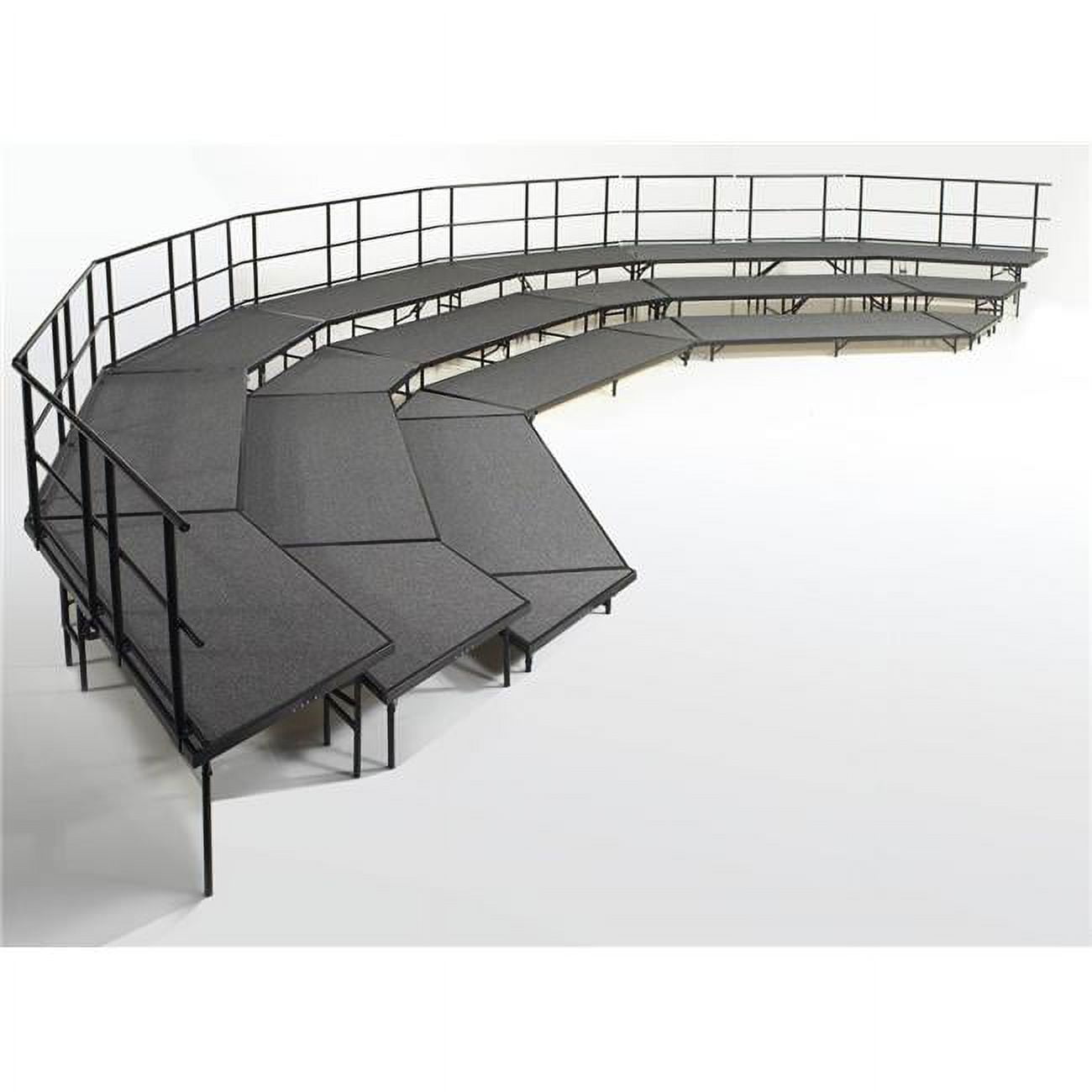 3 Level Plywood Core Seated Band Configuration Stage with Blue Carpet ...