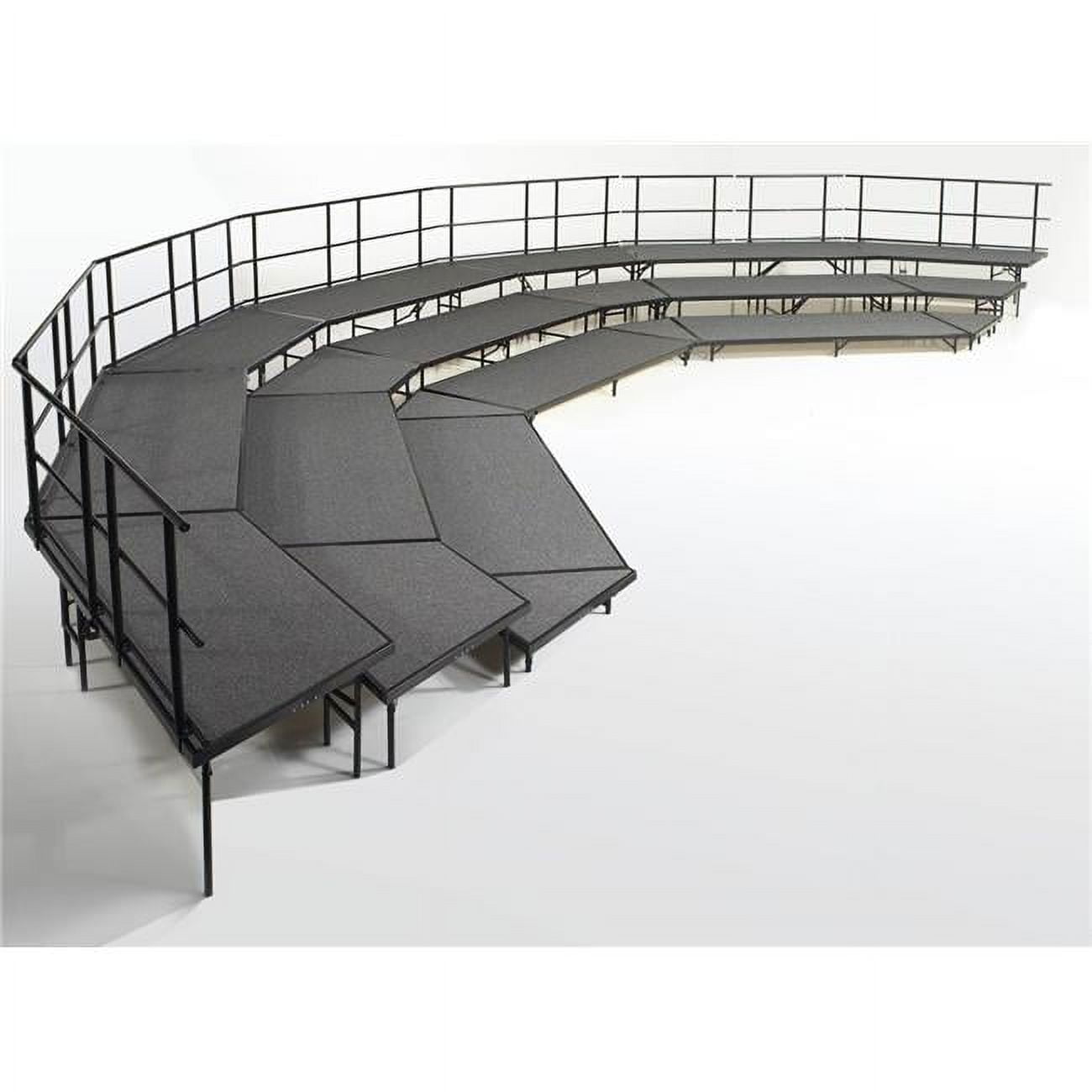 3 Level Plywood Core Seated Choral Riser Configuration Stage with Black ...