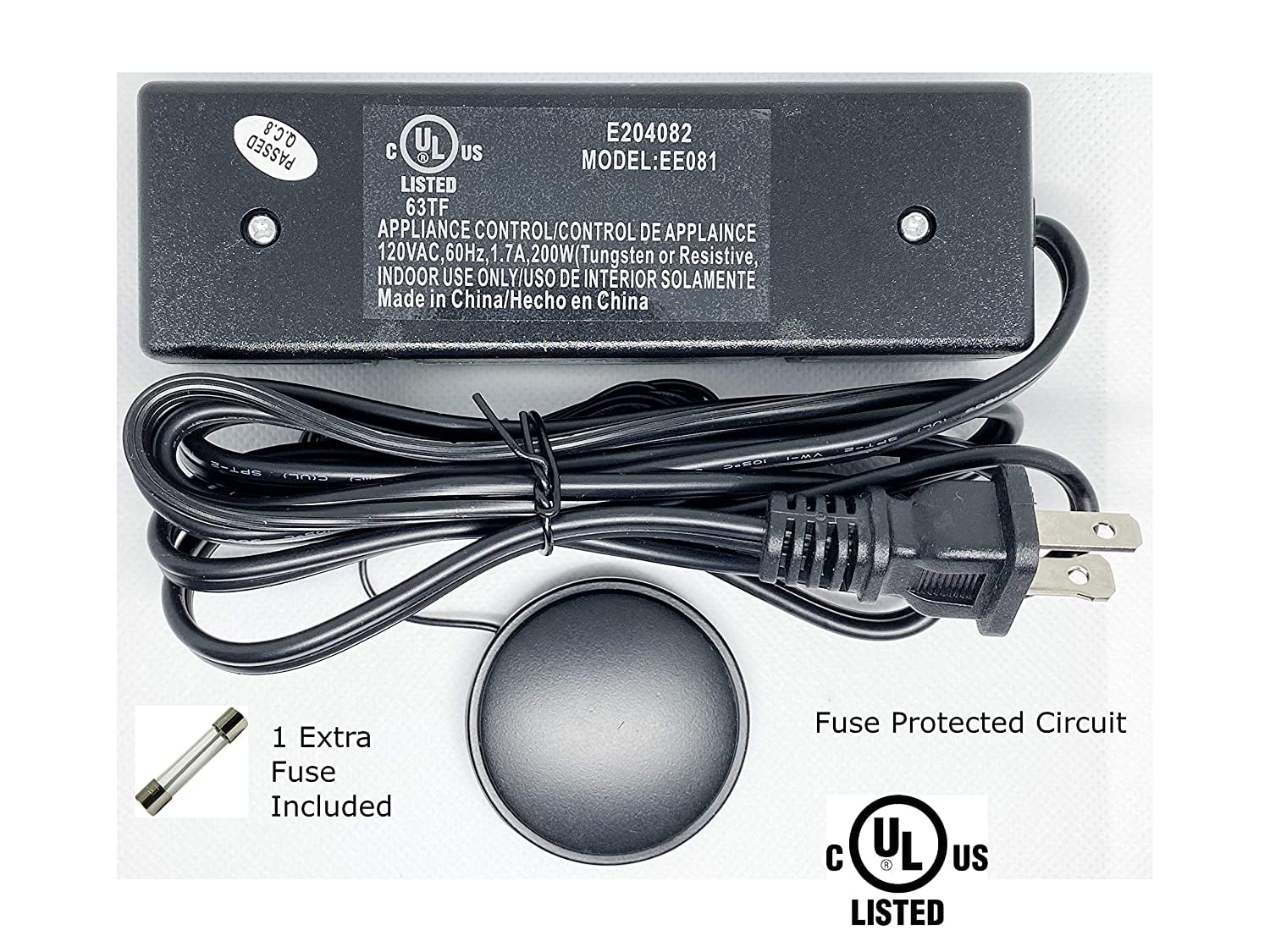 Generic 3-Level Touch Pad Dimmer, 120V 200W, Black, For Halogen or ...