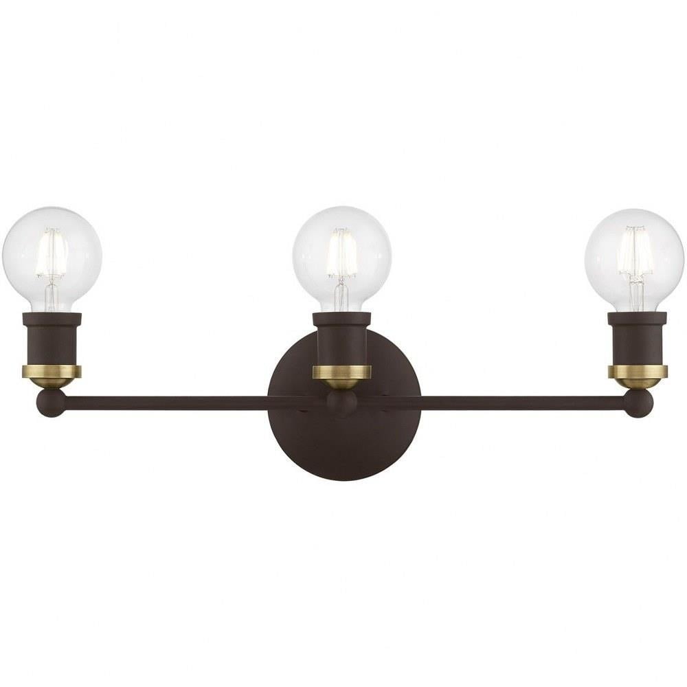 3 Light Ada Bathroom Light in Transitional Style-5.13 inches Tall and 20.25 inches Wide-Bronze ...