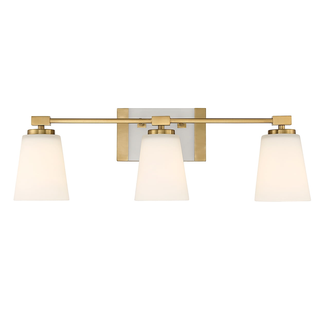 Warm Brass Three Light Bathroom Vanity from the Darby Collection ...