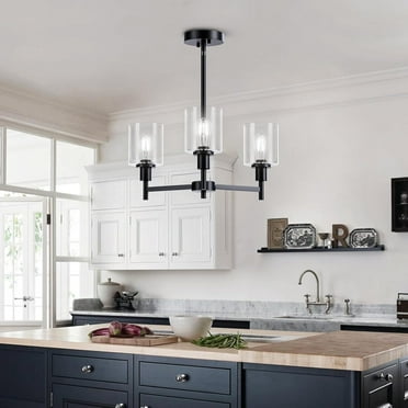 Coowa 8 Light Matte Black Wagon Wheel Chandelier Modern Farmhouse Style ...