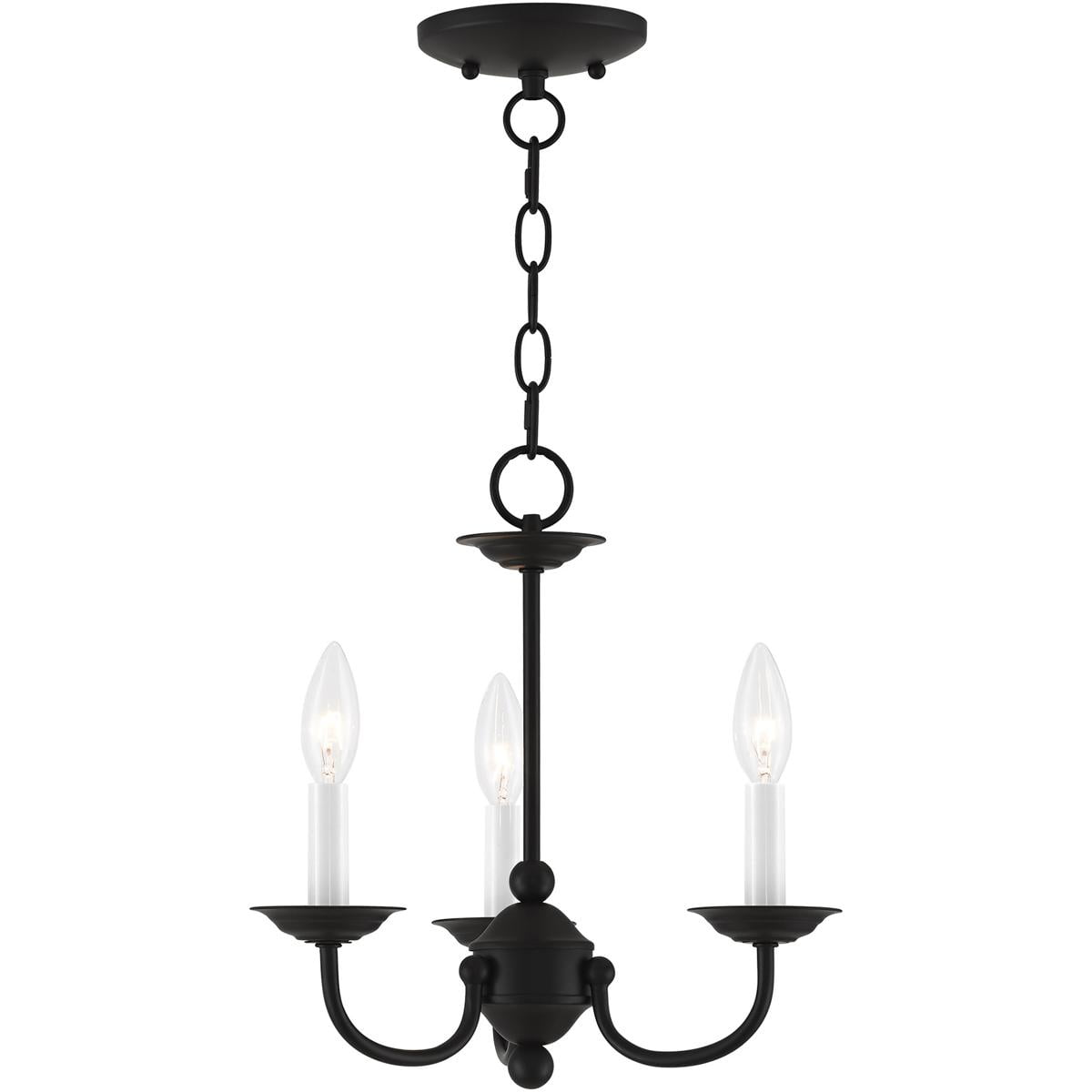 3 Light Black Mini Chandelier with Steel base material - Walmart.com