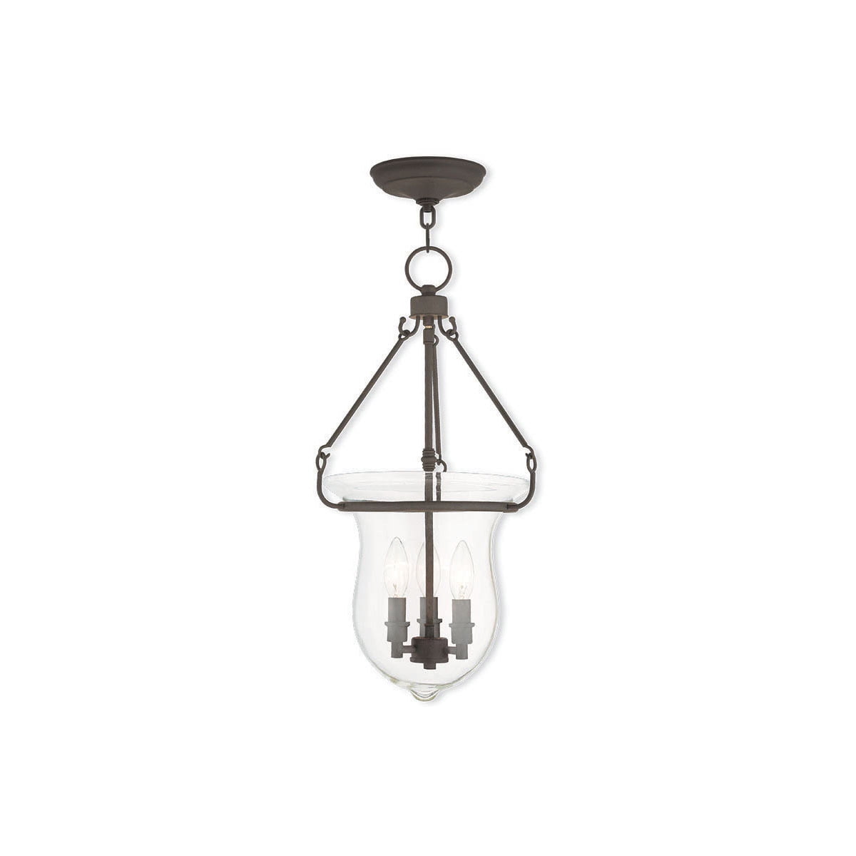 3 Light Bronze Pendant light Hanging Light Fixture with Hand Crafted ...
