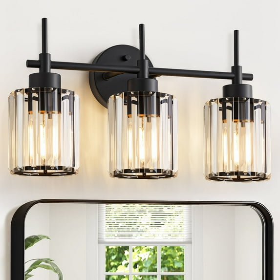 3 Light Crystal Vanity Light(Bulbs Not Included), Bathroom Lighting ...