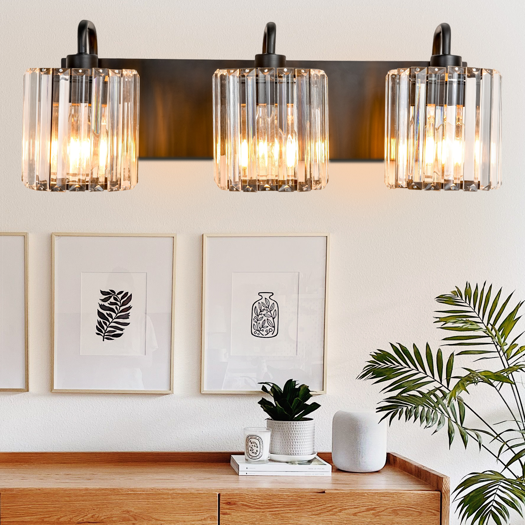 Vienna Full Spectrum Cesenna Modern Wall Light Chrome Hardwire 55" 6 ...