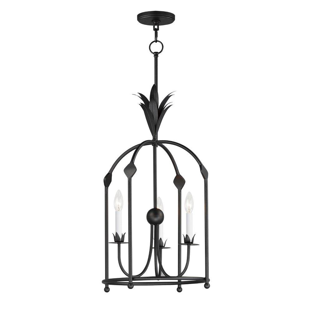 3 Light Entry Foyer-26.5 inches Tall and 15 inches Wide-Anthracite ...