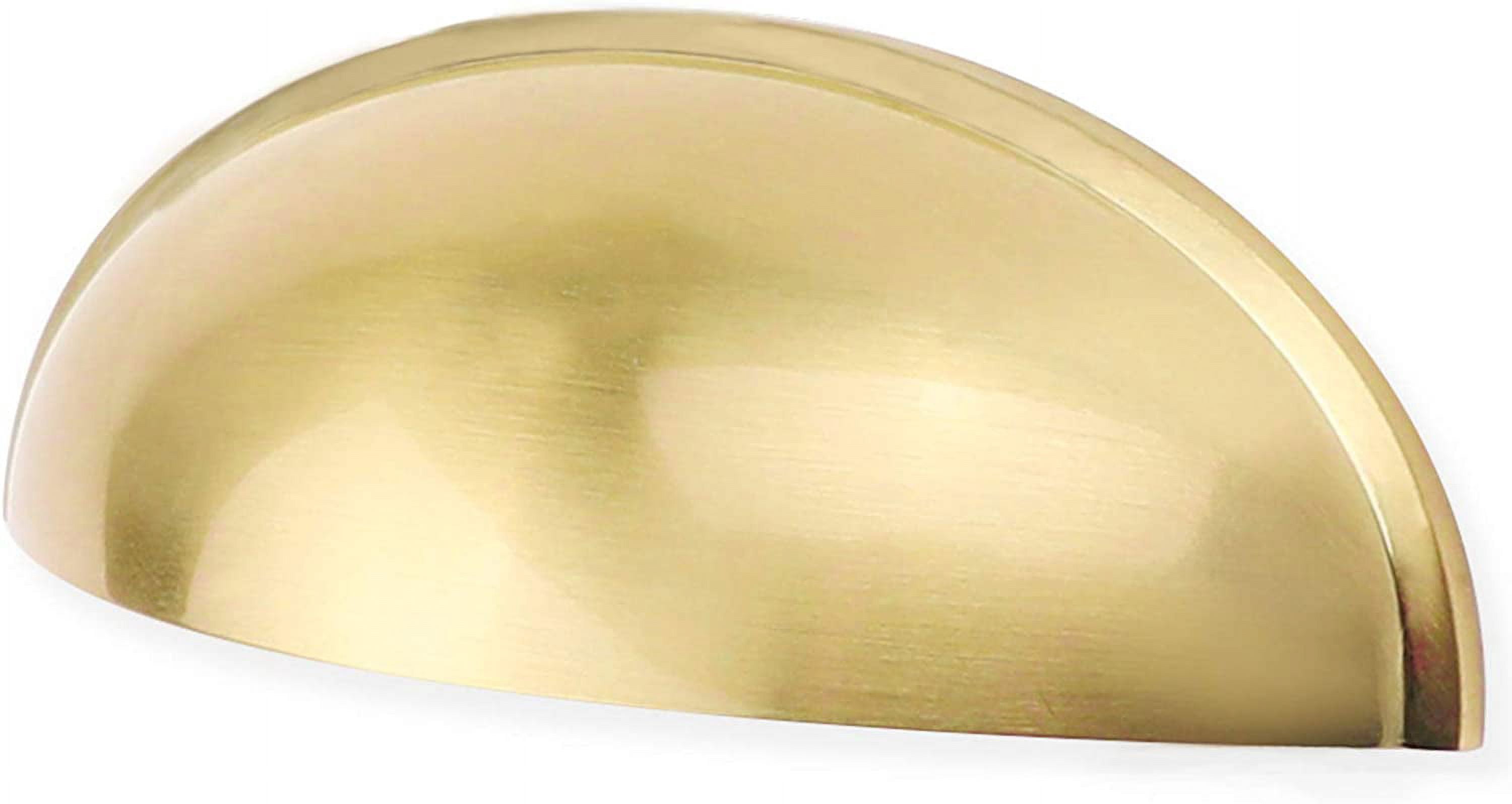 3" Light Gold Cup Drawer Pull LS0313BB76 Light Brushed Gold Cabinet ...