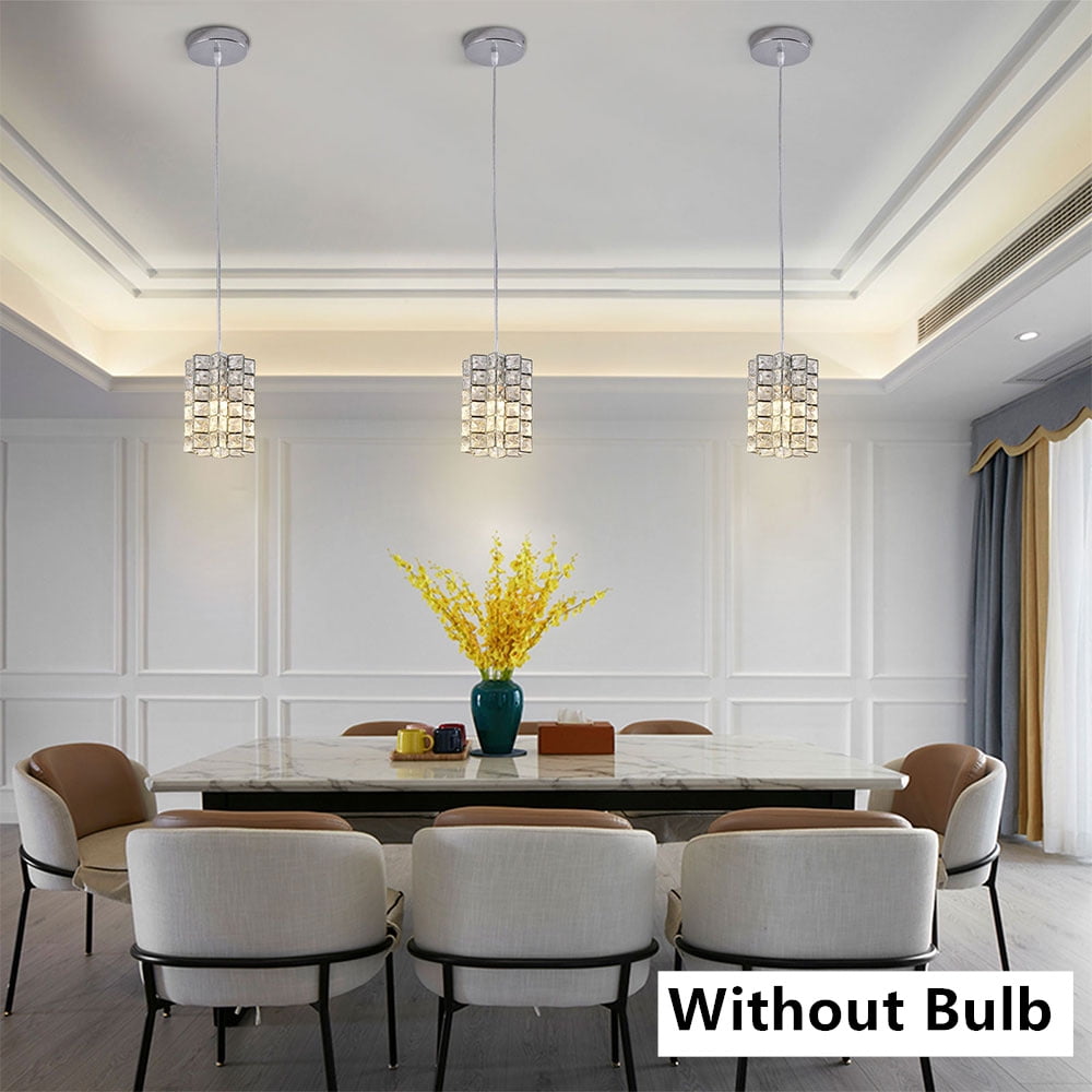 3-Light Kitchen Island Ceiling Light Fixture LED Crystal Pendant Lamp Chandelier - Walmart.com