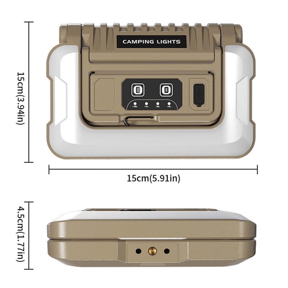 3-Light Mode LED Camping Lamp,USB Rechargeable & Foldable Design,IPX4 ...