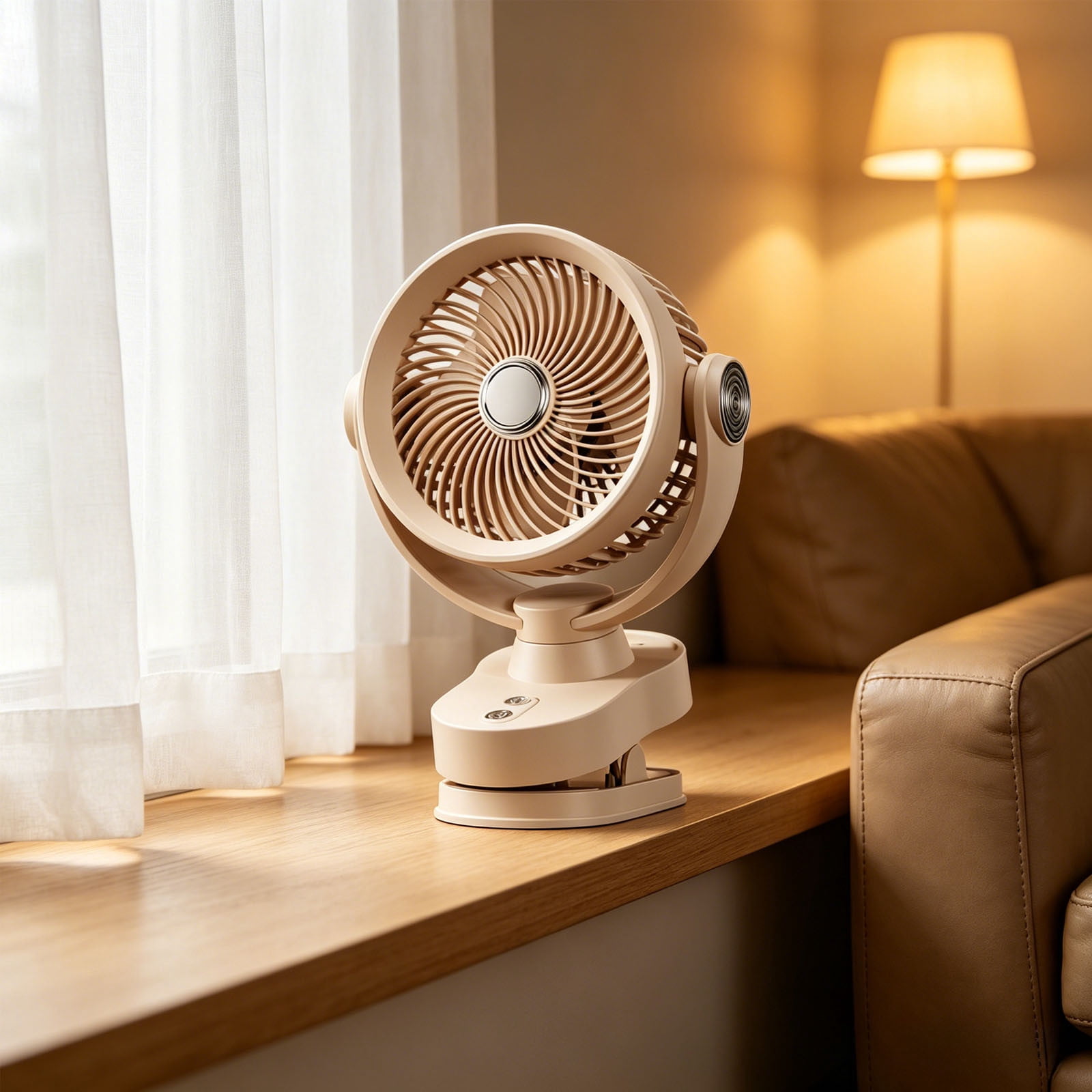 3 Light Modes Rechargeable Clip Fan, flexible firm clamping design ...