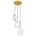 CWI Lighting Da Vinci 3 Light Contemporary Metal Pendant in Brass ...