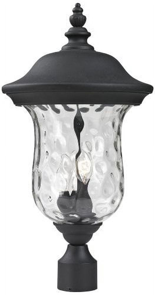 3 Light Outdoor Post Mount Lantern In Gothic Style 12.38 Inches Wide By ...