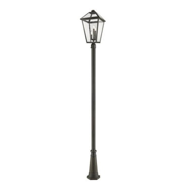 3 Light Outdoor Post Mount Lantern In Urban Style 11 Inches Wide By 116 ...