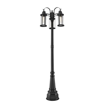 Outdoor Light Fixture Support Post 19-1/2 In. Black - Walmart.com