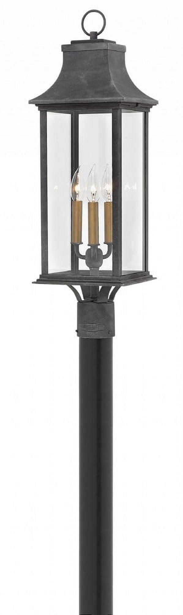 3 Light Outdoor Post Top/Pier Mount In Traditional Style 8.5 Inches ...